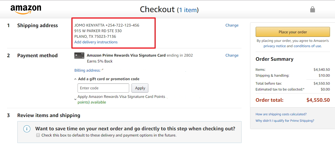 Kentex Cargo Shipping Address | Kentex Cargo